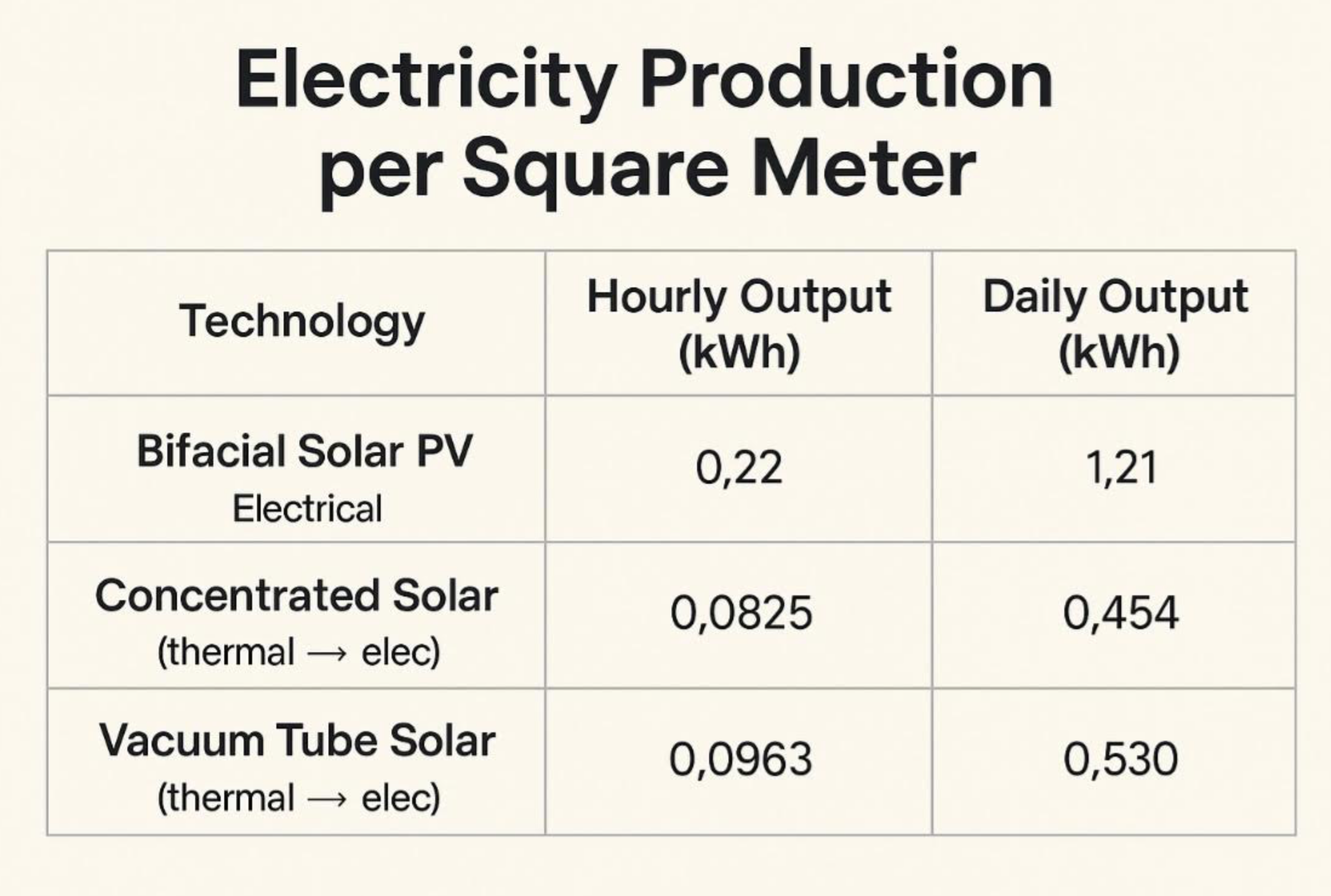 Energy Production per Acre: Corn Ethanol vs Solar Panels